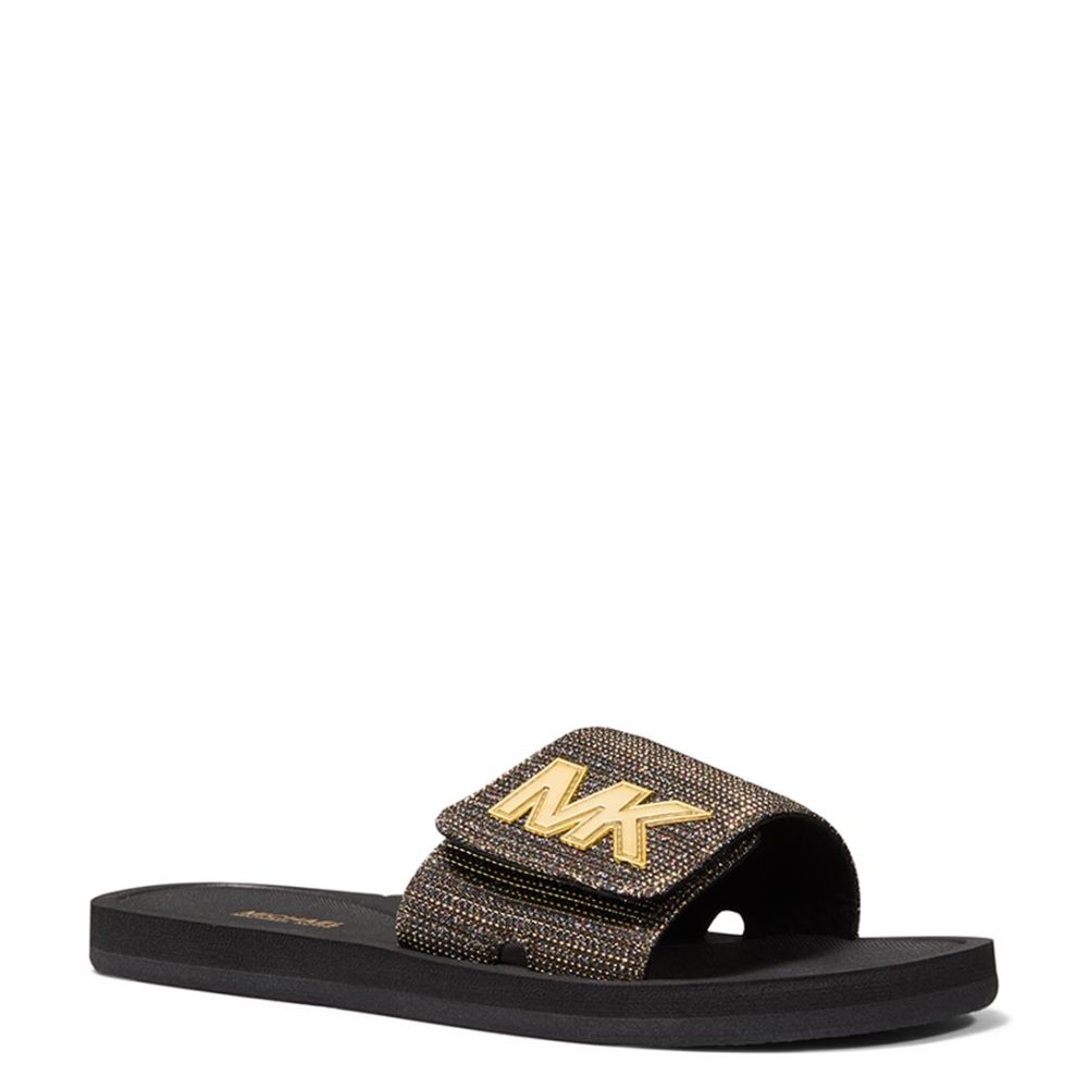 Michael Kors Slippers Mk Slide Black The Little Green Bag